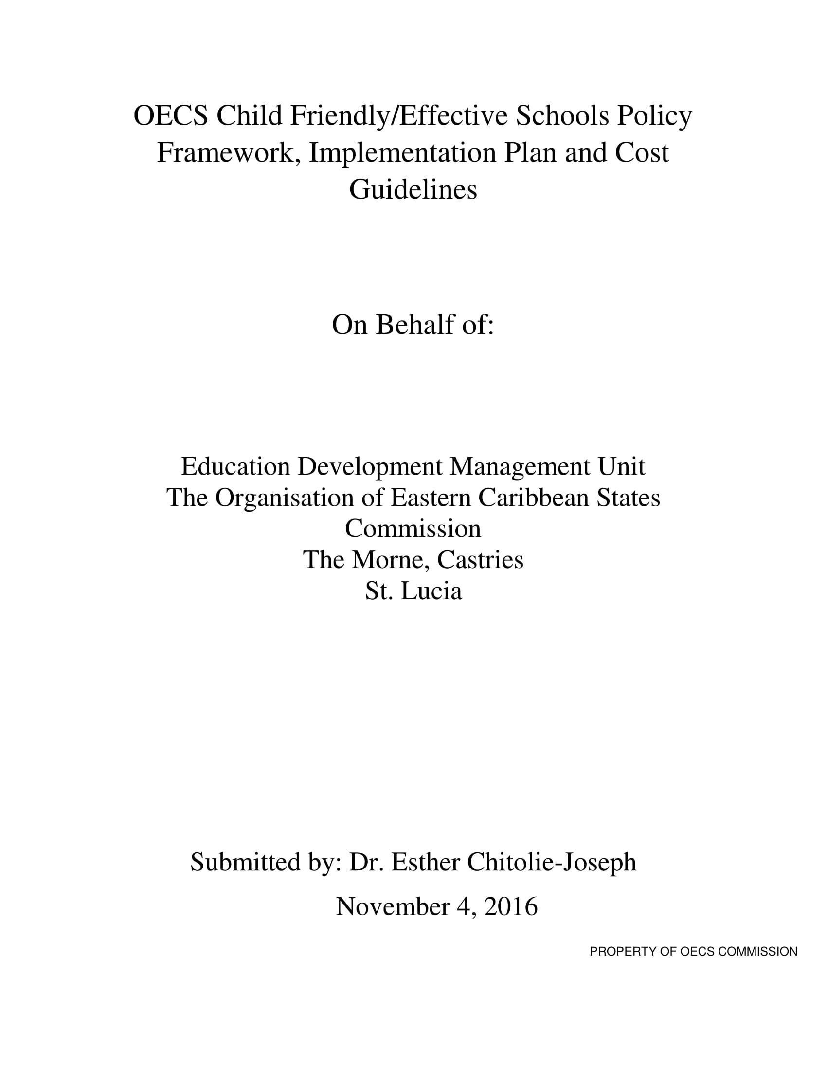 CFS Policy Framework