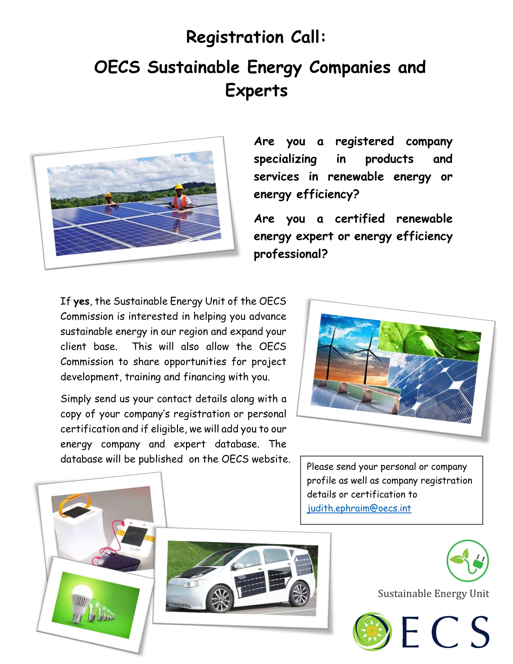 OECS Energy Company and Expert Registry Call
