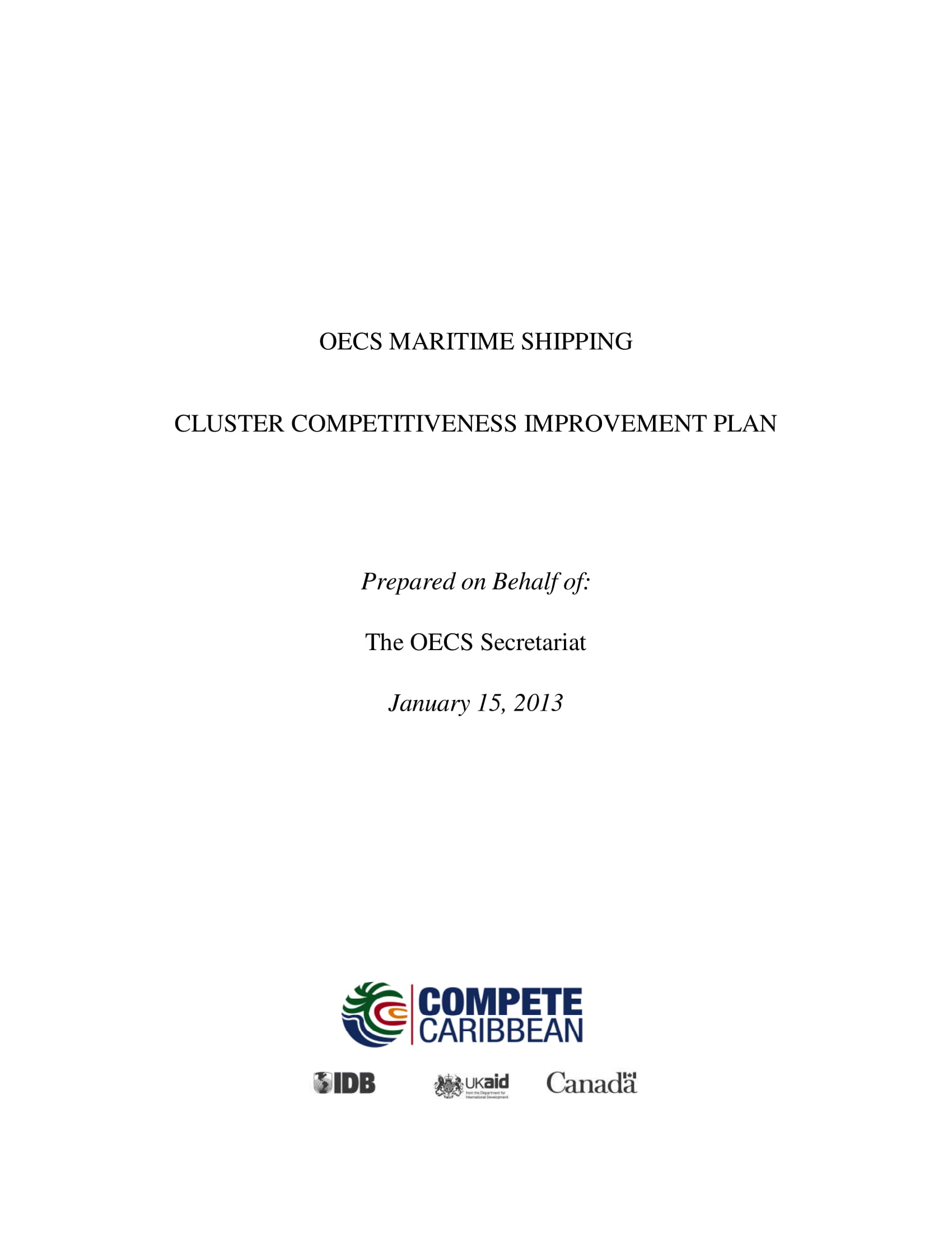 OECS MARITIME SHIPPING CCIP 01-15-13