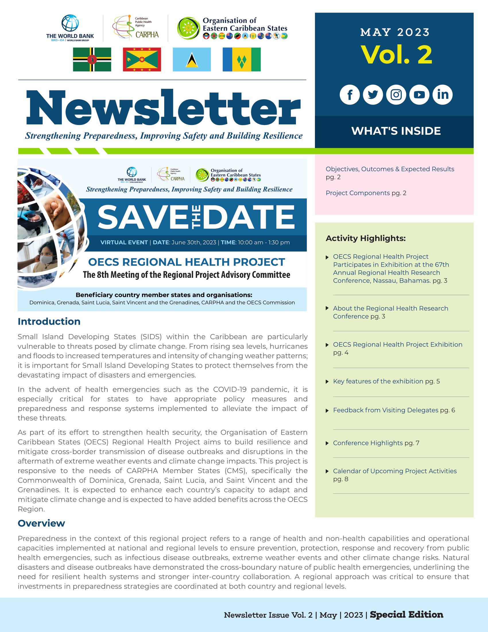 OECS Regional Health Project Newsletter Vol. 2 - May 2023